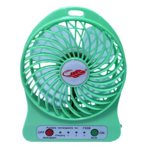 Portable Rechargeable 4 Inch Mini Fan With Adapter and USB Charge Cable ...