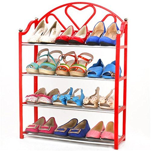 4 Tier Stack Shoes Display Storage Organizer Rack Stand Shelf Holder ...