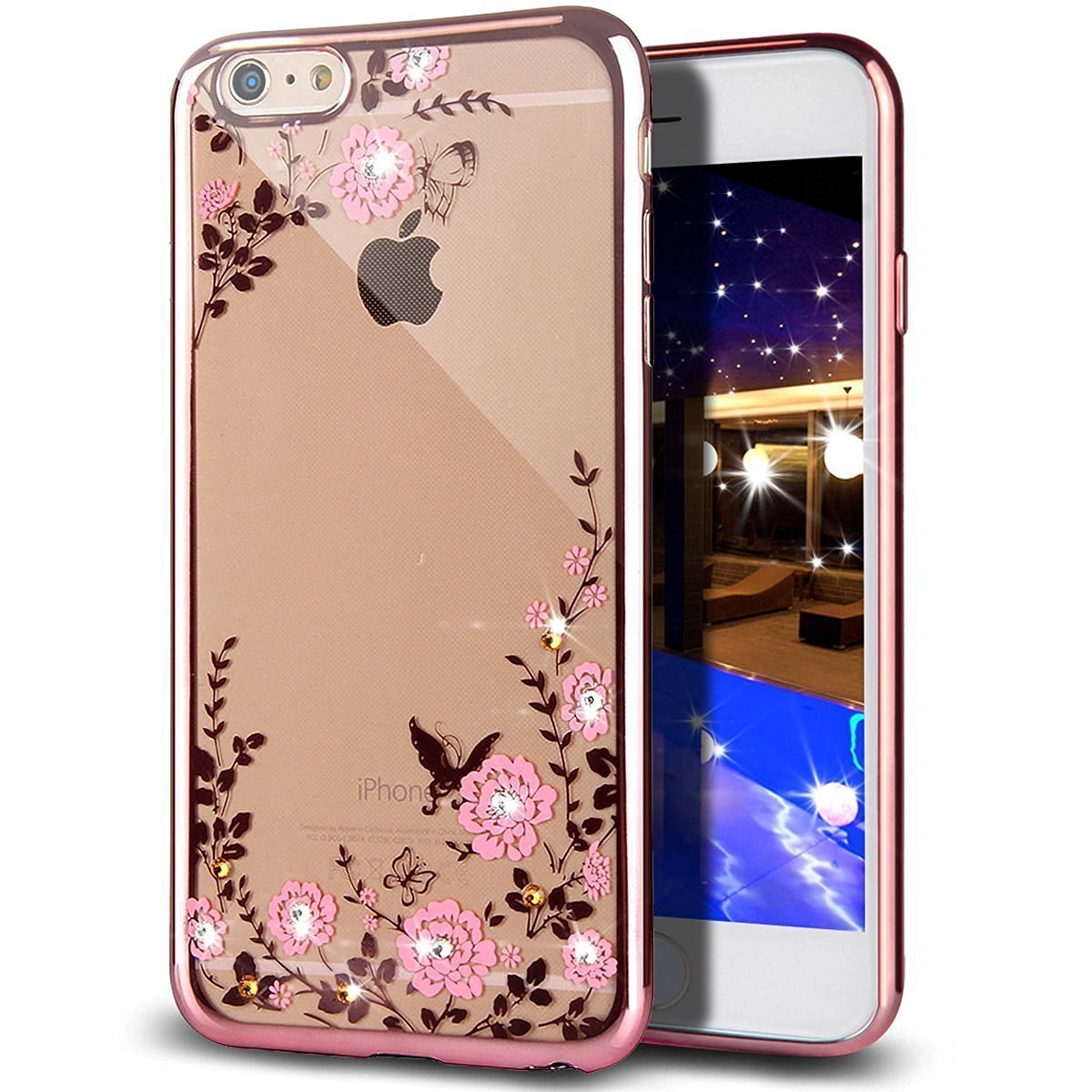 IPhone 7 Case,Inspirationc [Secret Garden] Rose Gold and White PC ...