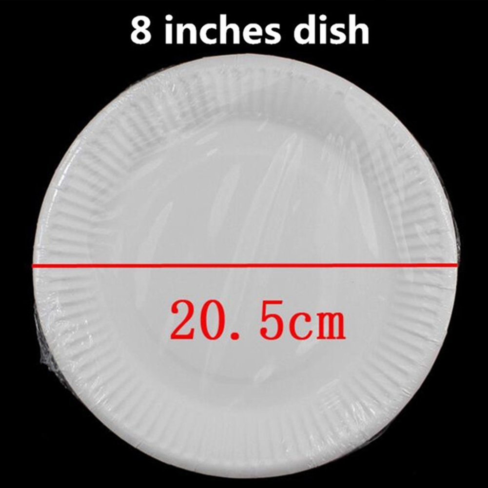 Gogoforward 20 PCS White Disposable Paper Plates Cake Pan Party Plates ...