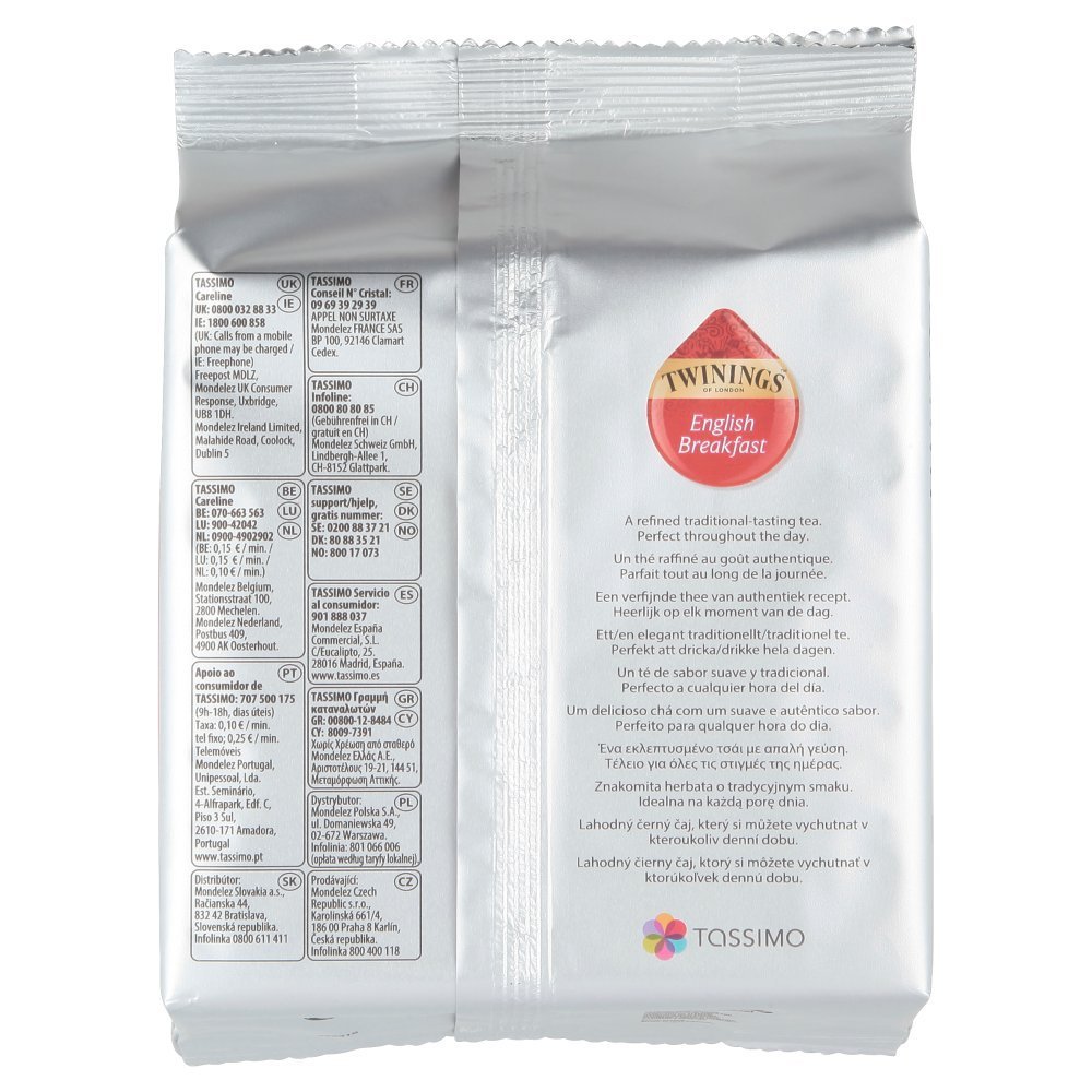 Tassimo Twinings Breakfast Tea 16 servings (Pack of 5, 80 servings in ...
