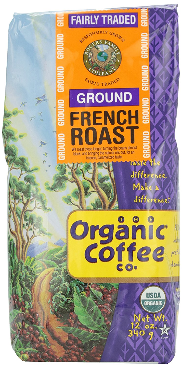 The Organic Coffee Co. French Roast Ground Coffee (Medium), 12 oz N5 ...