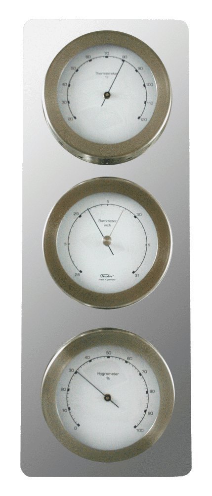 Fischer Instruments 1514-01 Stainless Steel Thermometer / Hygrometer ...