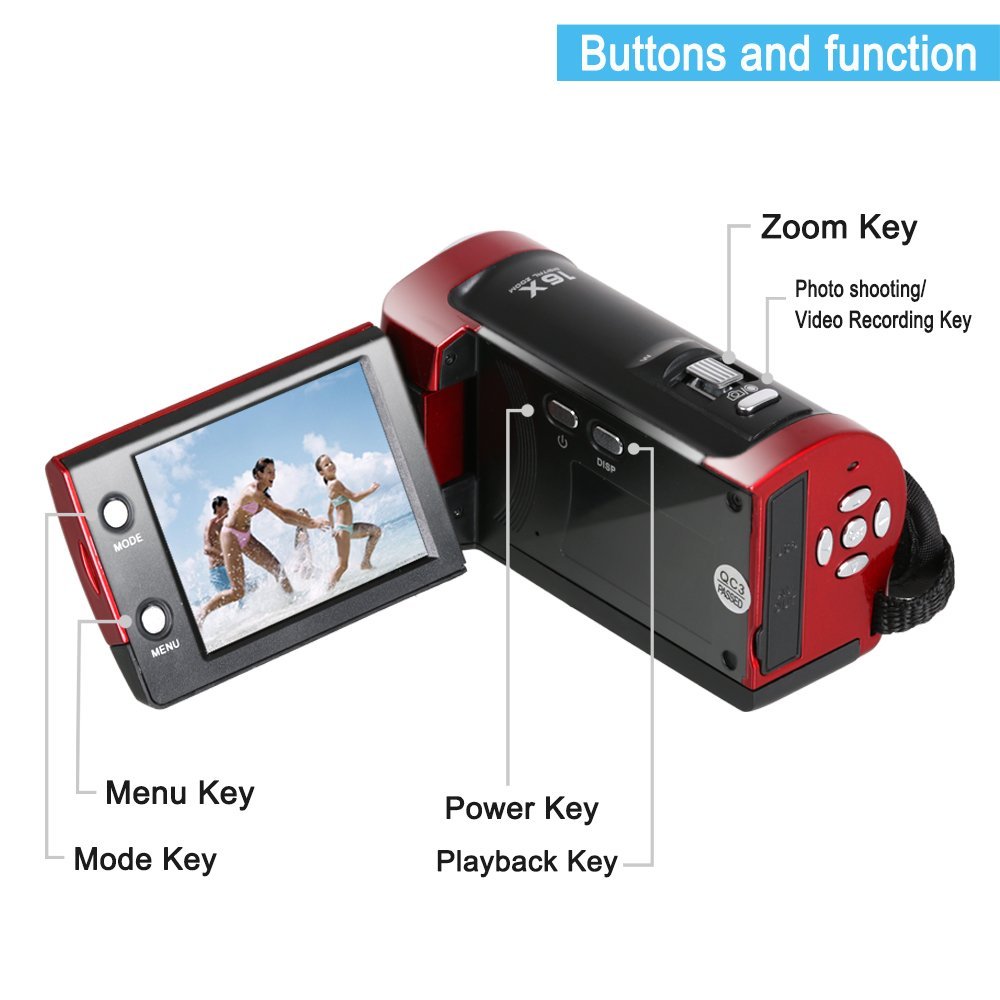 Camera Camcorders, Besteker Portable Digital Video Camcorder HD Max. 16 ...