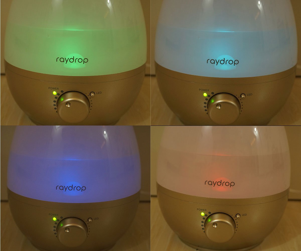 Raydrop Ultrasonic Cool Mist Humidifier,Room Humidifier with Whisper ...