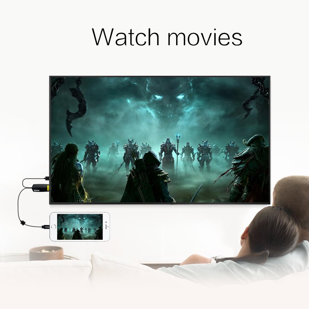 Idoove Lightning to HDMI Cable 1080P HDTV Adapter for iPhone 5/5S/6/6s ...