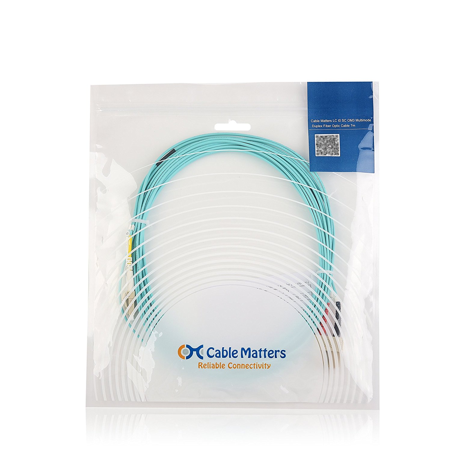 Cable Matters 10Gb 40Gb Multimode OM3 Duplex 50/125 OFNP Fiber Patch ...