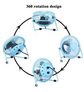 Alytimes 6 Inch Mini USB Fan With Aluminium Blades, 360 Degree ...