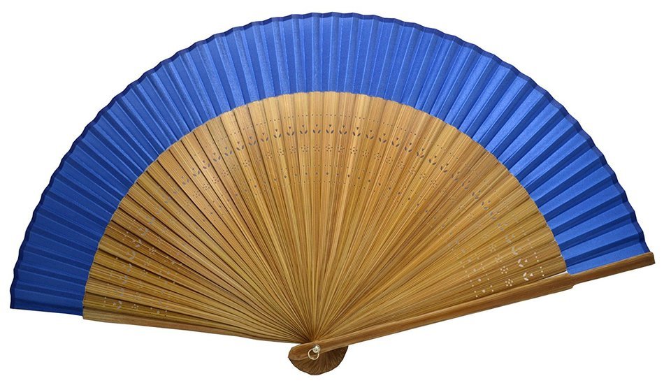 TANG DYNASTY(TM) Japanese Silks Hand Fan Blue Handheld Fan Jhf-159 free ...
