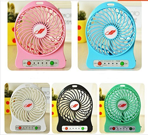 Portable Rechargeable 4 Inch Mini Fan With Adapter and USB Charge Cable ...