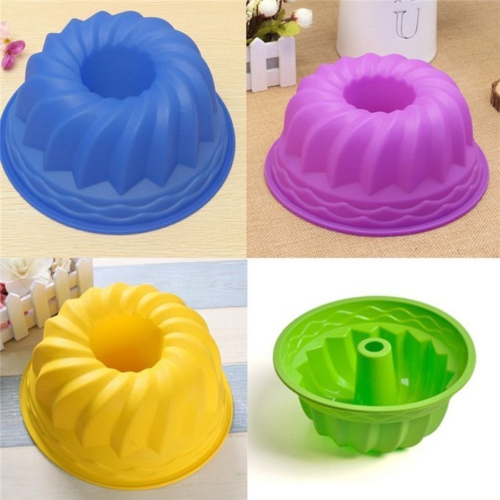 Silicone Swirl Bundt Ring Pan Shaped Cake Bread Pastry Silicone Mold ...