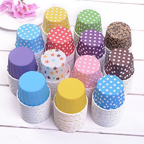 Wholesale Polka Dot/ Solid Design Round Food Grade Paper Cupcake ...