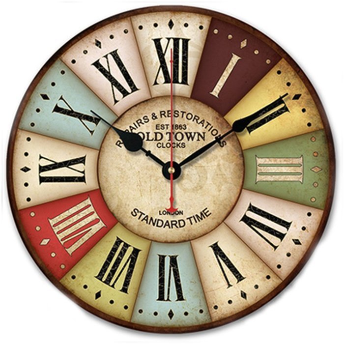 MuLuo 12 inch Round quartz Wood Wall clocks silent meeting room home ...