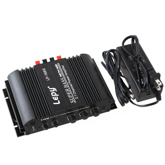 LYWS HI-FI Audio Stereo 2.1 Channel Power Amplifier 40W x2 + 68W x 1RMS ...