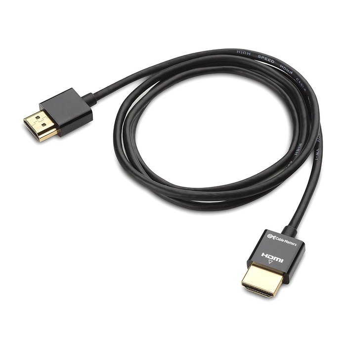 Cable Matters (2-Pack) Ultra-Slim HDMI Cables 3D & 4K Rated with Ethernet – 6 Feet N8 free image ...