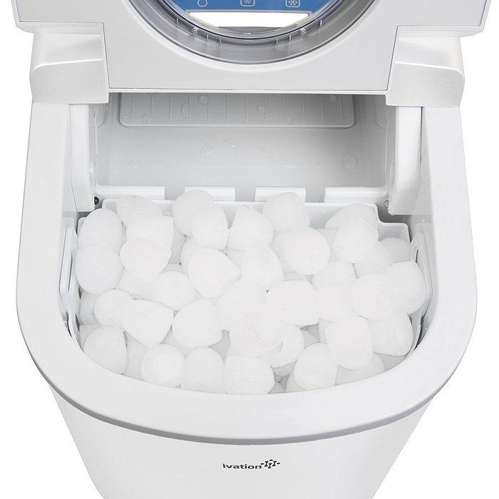 Ivation IVA-ICEM15SIL Portable Ice Maker with Easy-Touch Buttons for ...