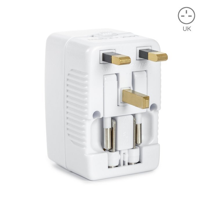 Yubi Power Dual Outlet Travel Adapter with 2 Universal Outlets - Built ...
