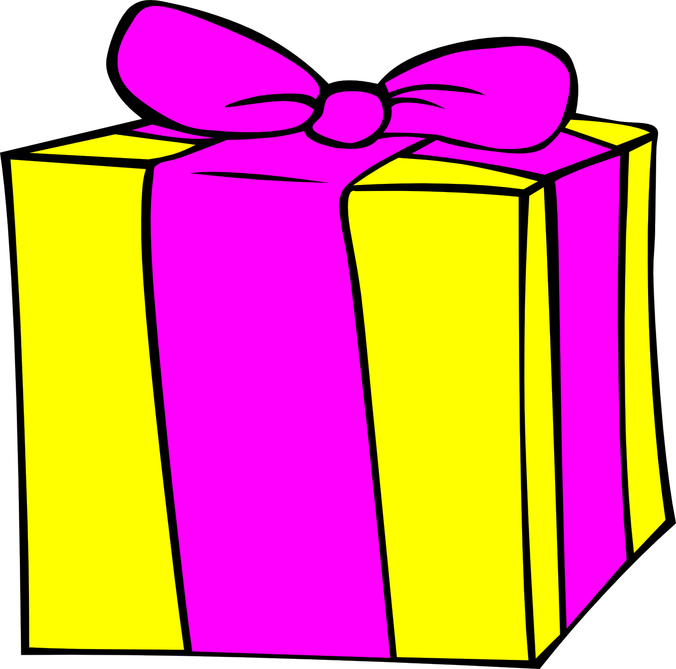 Beautiful purple and yellow gift clipart free image download