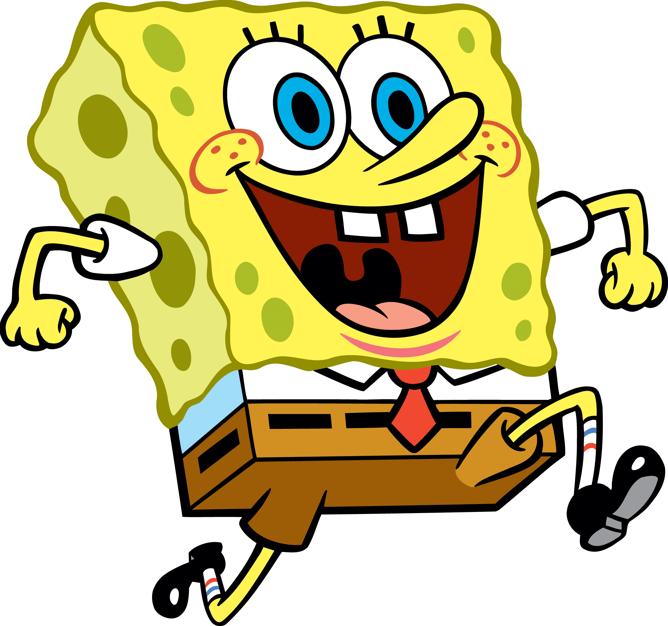 Painted walking SpongeBob free image download