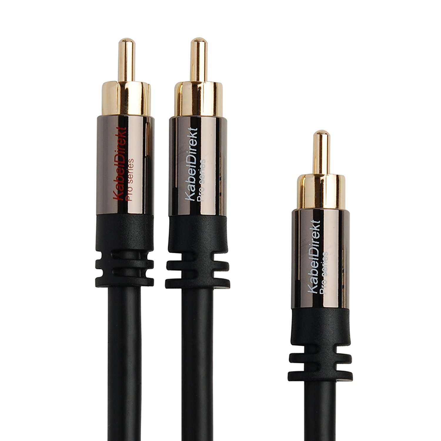 KabelDirekt (15 feet) 1 x RCA Male to 2 x RCA Male Subwoofer / Y - RCA ...