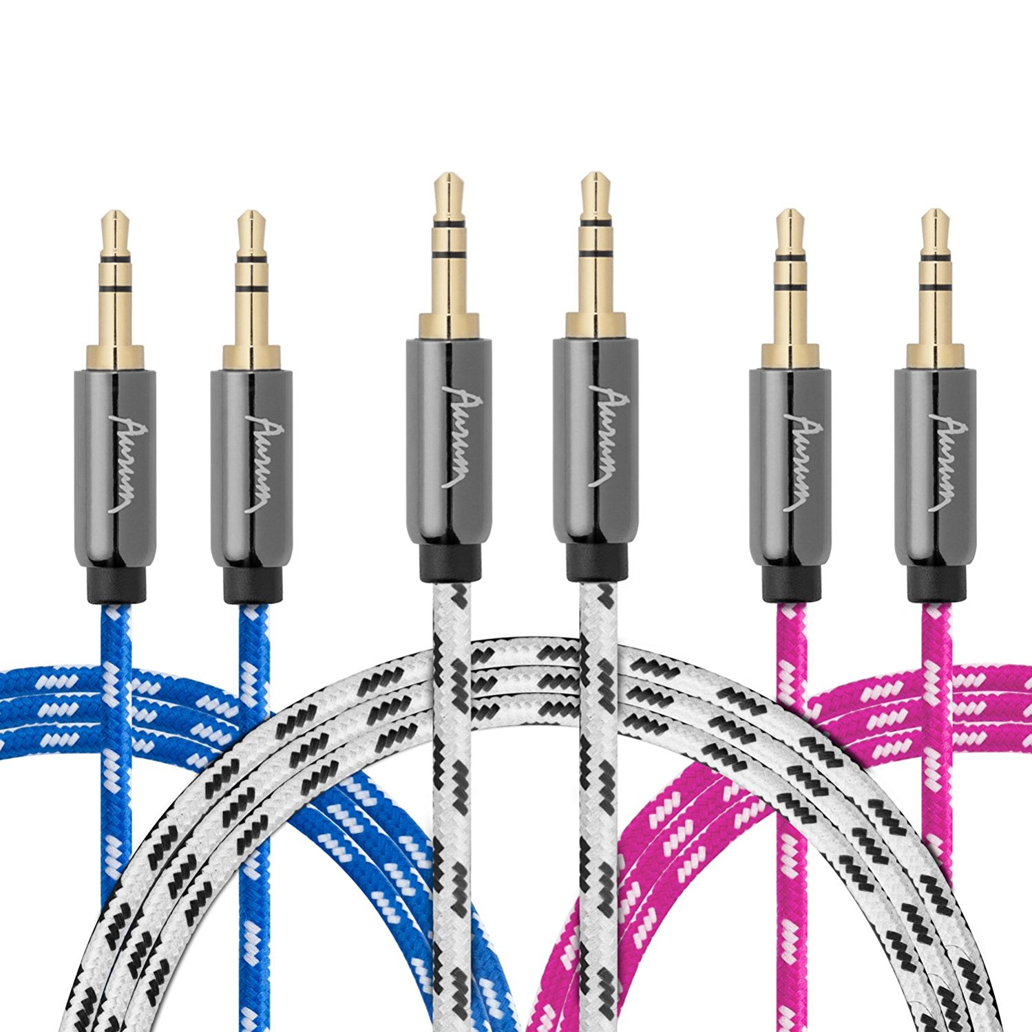 Aurum Cables Male to Male 3.5mm Universal Gold Plated Auxiliary Audio ...