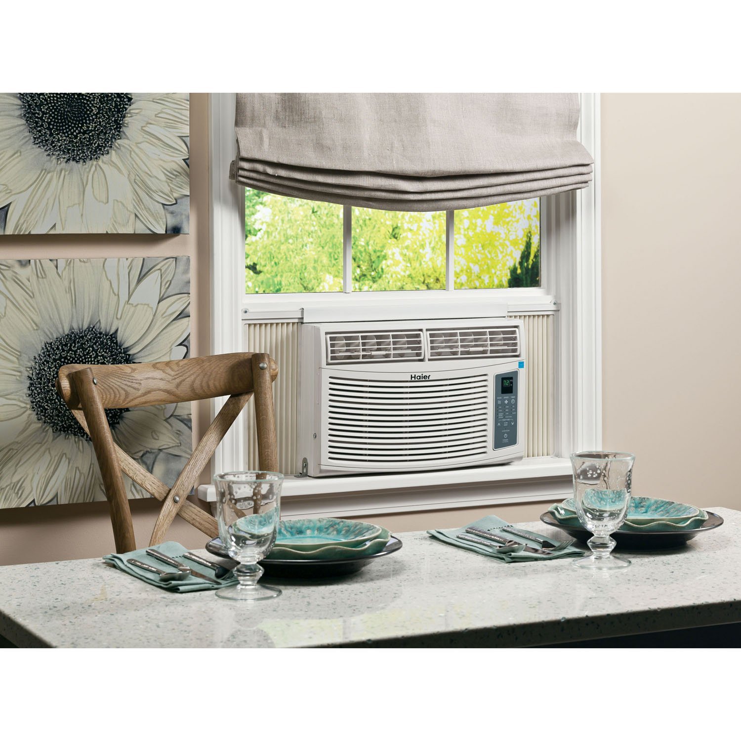 Haier ESA408N 8,000 BTU 115V Window-Mounted Air Conditioner and ...