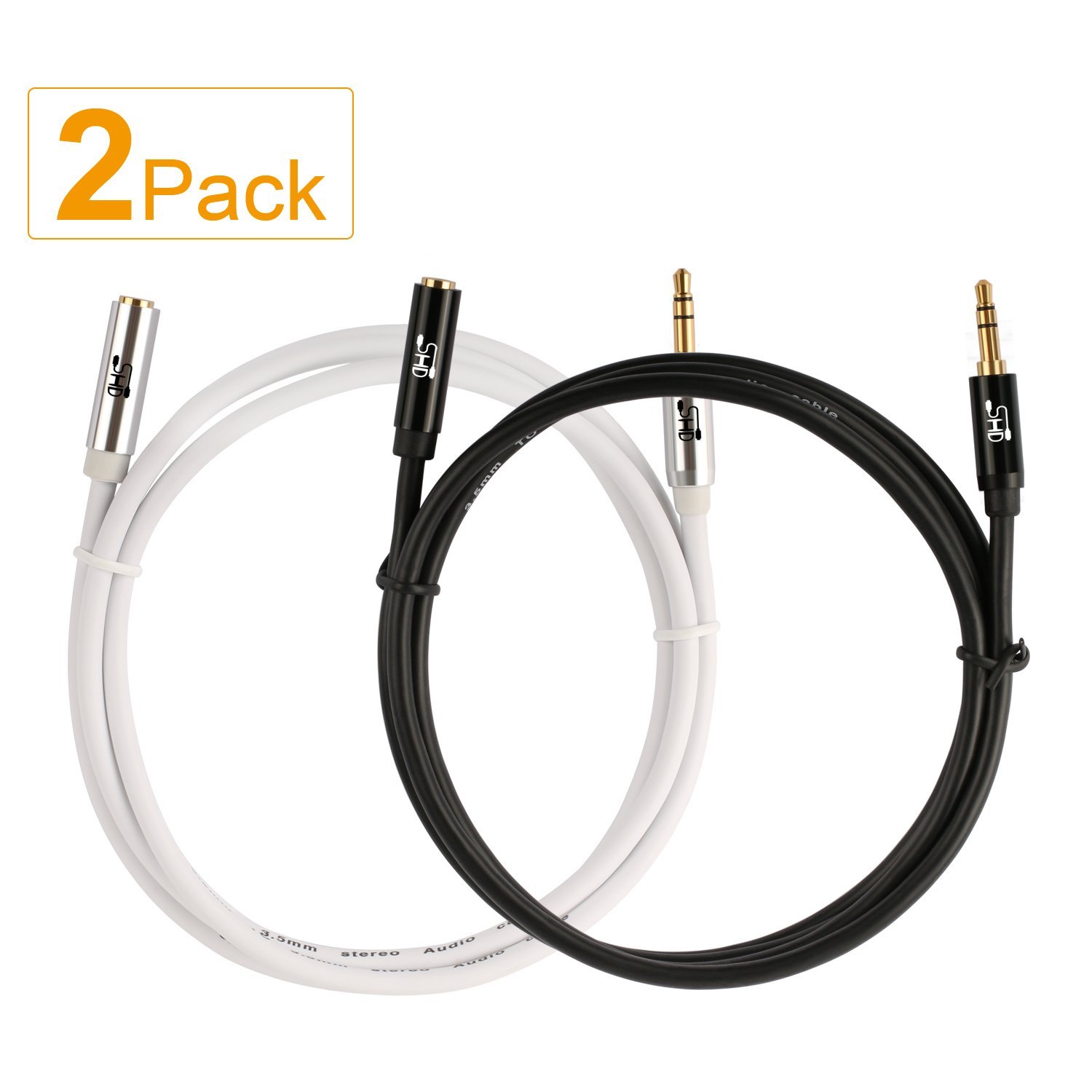 Super HD 3.5mm Aux Stereo Audio Extension Cable Slim Male to Female ...