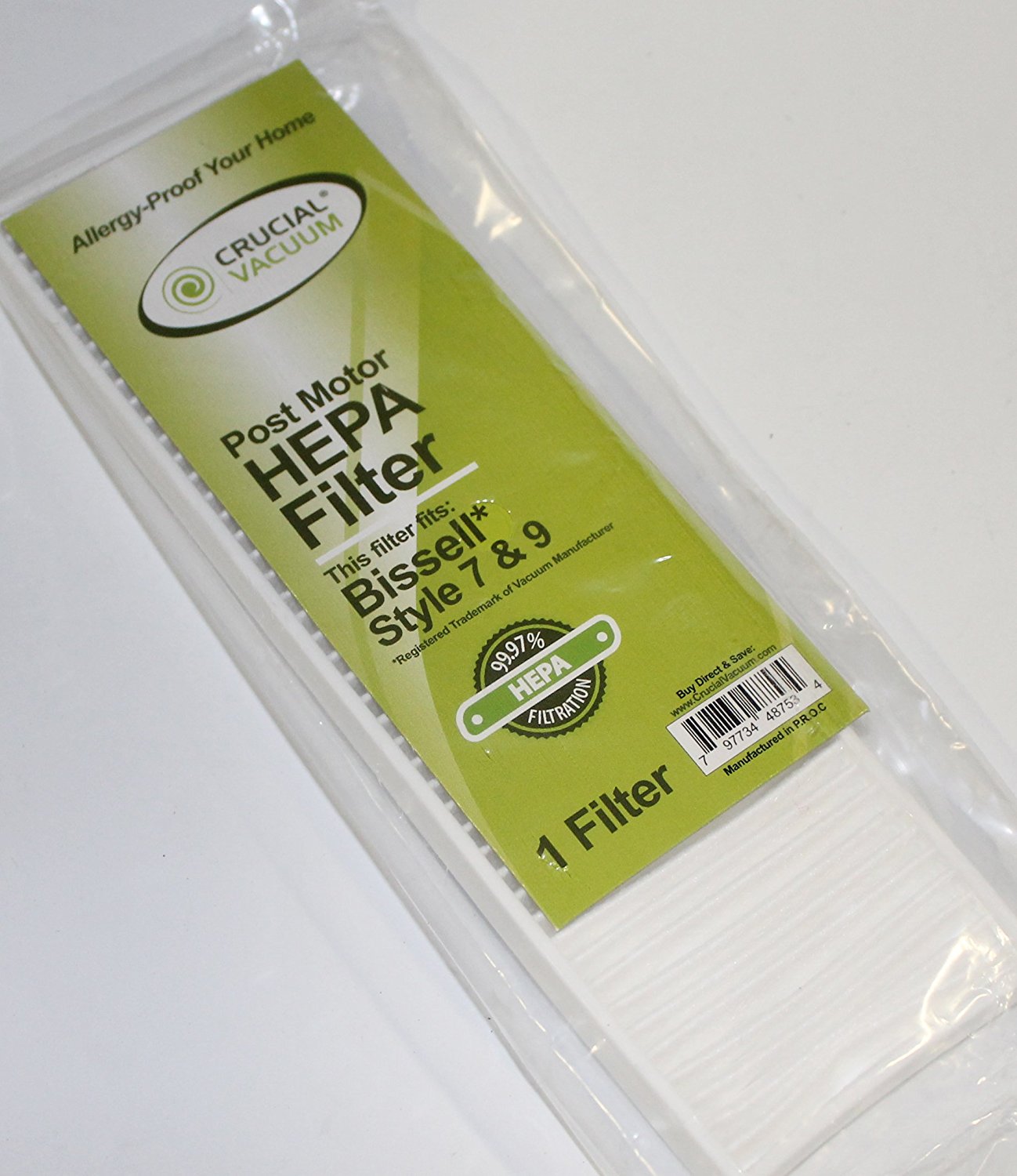 Bissell Style 7, Style 9 HEPA Filter; Compare to Bissell Part#32076; Designed & Engineered by ...