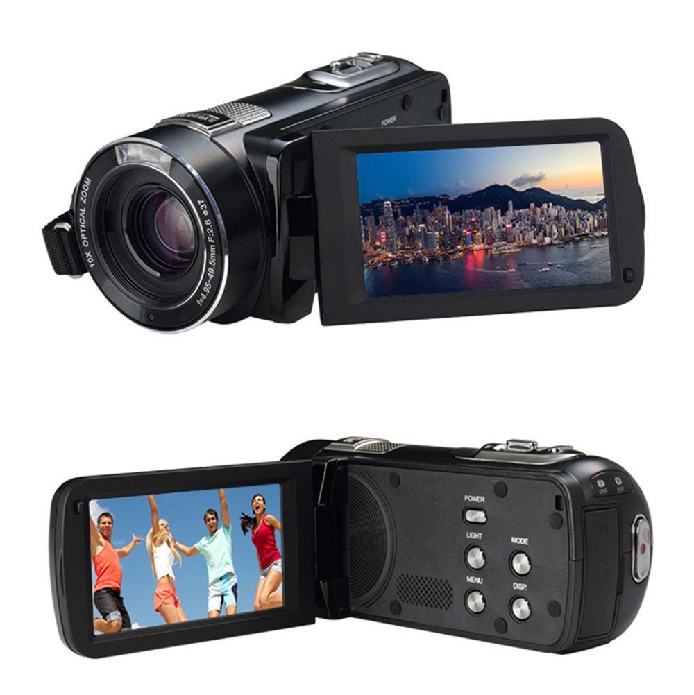 MARVUE 328 Camcorder FULL HD 1080p @ 30fps 10X Optical Zoom Portable ...
