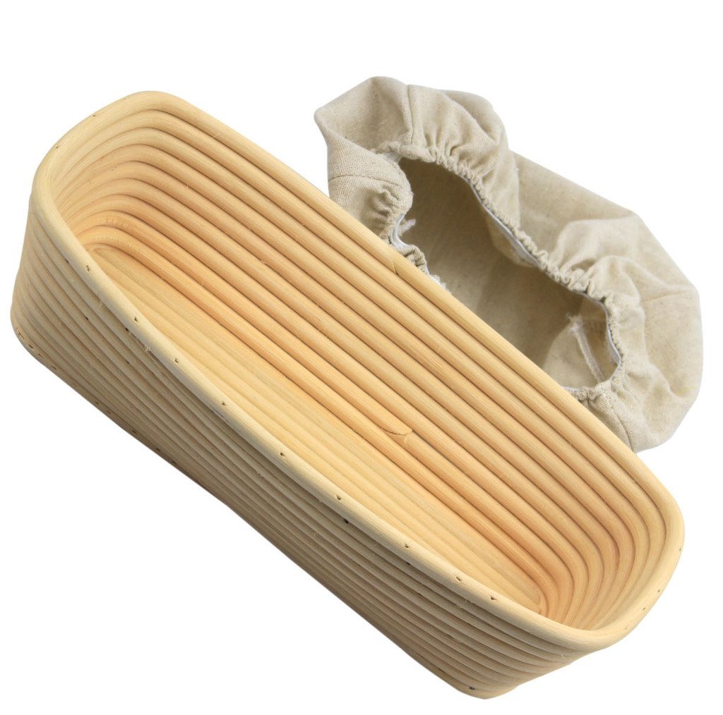Babyfoxy 12 Inch Oblong Rectangle Brotform Banneton Proofing Basket ...