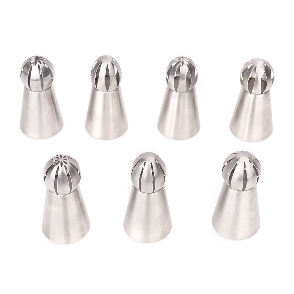 RD Lane 7pcs Icing Piping Tools Set Unique Sphere Ball Design Small ...