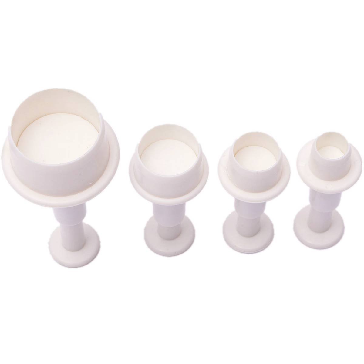 SODIAL(R) 4pcs Round Circle Cake Biscuit Cookies Mold Cutter Plunger ...