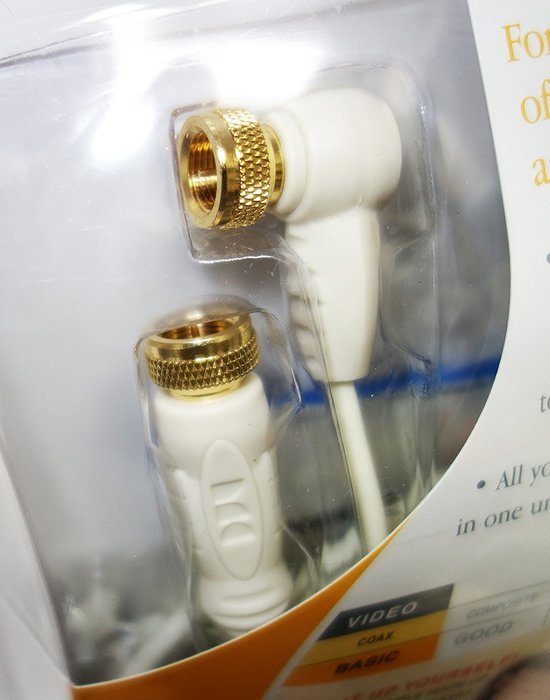 Monster Low-Profile Right Angle Mini Coax Cable TV Cable - 25 Foot N3 ...