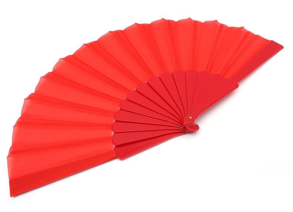 COCOTINA Solid Folding Nylon-Cloth Handheld Fan for Ladies (Blue) N4 ...