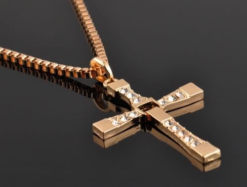 THE FAST & The FURIOUS Dominic Toretto's CROSS PENDANT 26" Gold ...