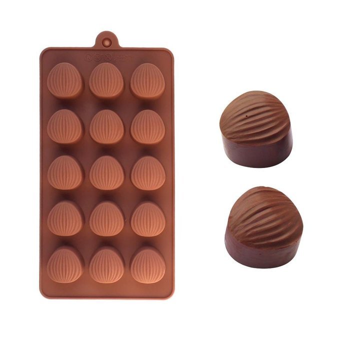 Nut Shaped Fondant Cake Chocolate Pan Candy Soap Silicone Mold Baking ...