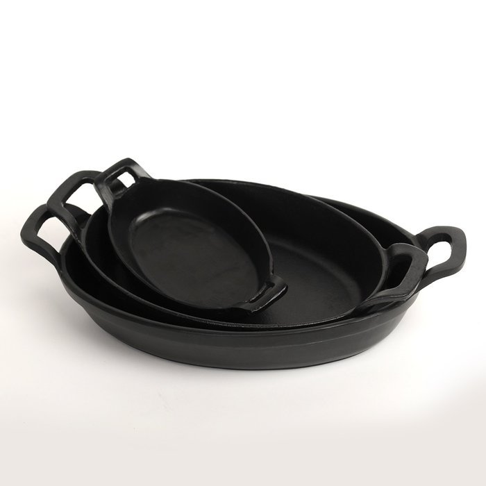 Insideretail 1006012345ABCDE Premium Quality Cast Iron Oval Stackable ...