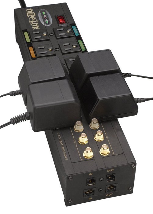 Tripp Lite Isobar 10 Outlet Audio/Video Surge Protector Tel/Modem/Coax ...