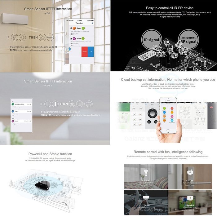 JFA Broadlink RM2 Pro Rm2 Wi-Fi Smart Home Automation Learning ...