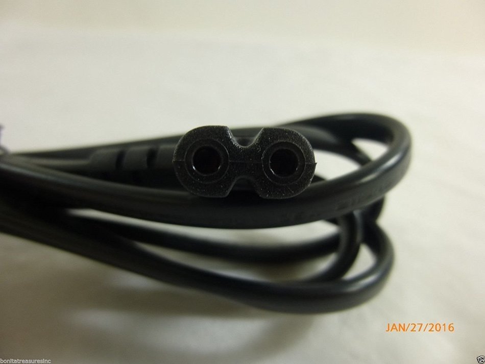 6 Ft foot USA 2 pin Male to 90 Degree Right Angled IEC 320 C7 AC Power ...