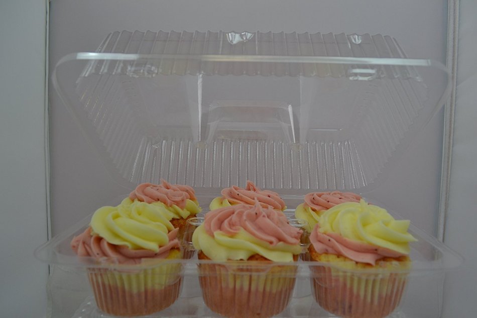 Oasis Supply PJP LBH-9222-6 12-Compartment Cupcake Container with ...