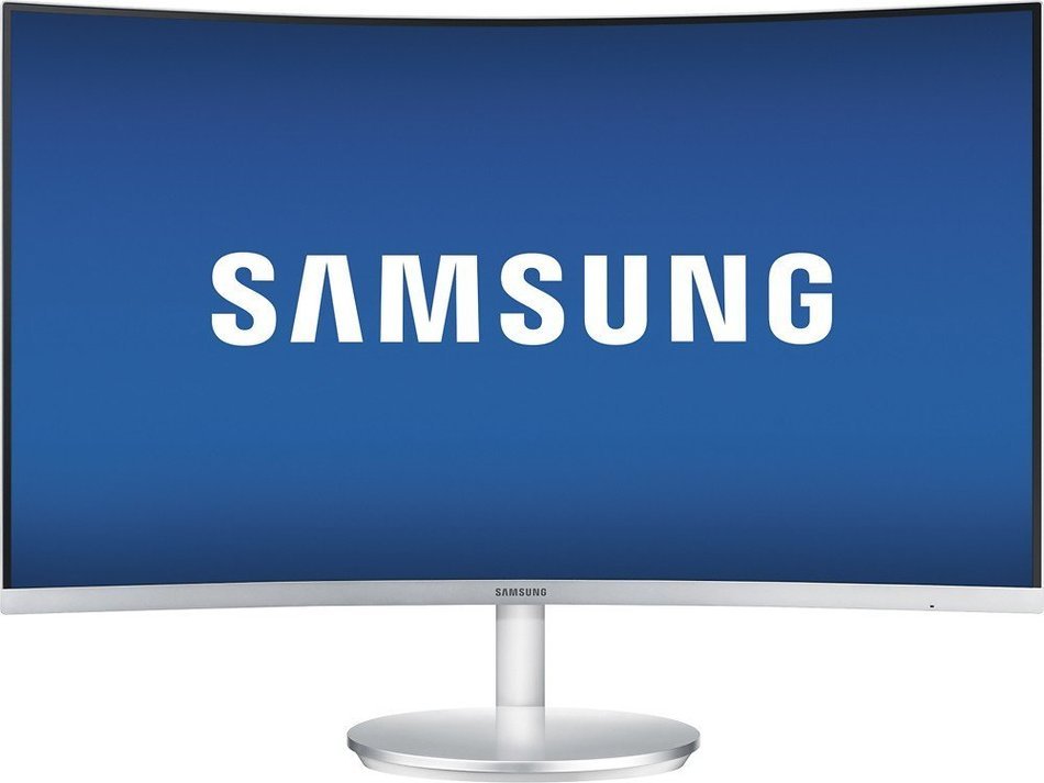 Samsung - CF591 Series 27" LED Curved Monitor - Silver free image download