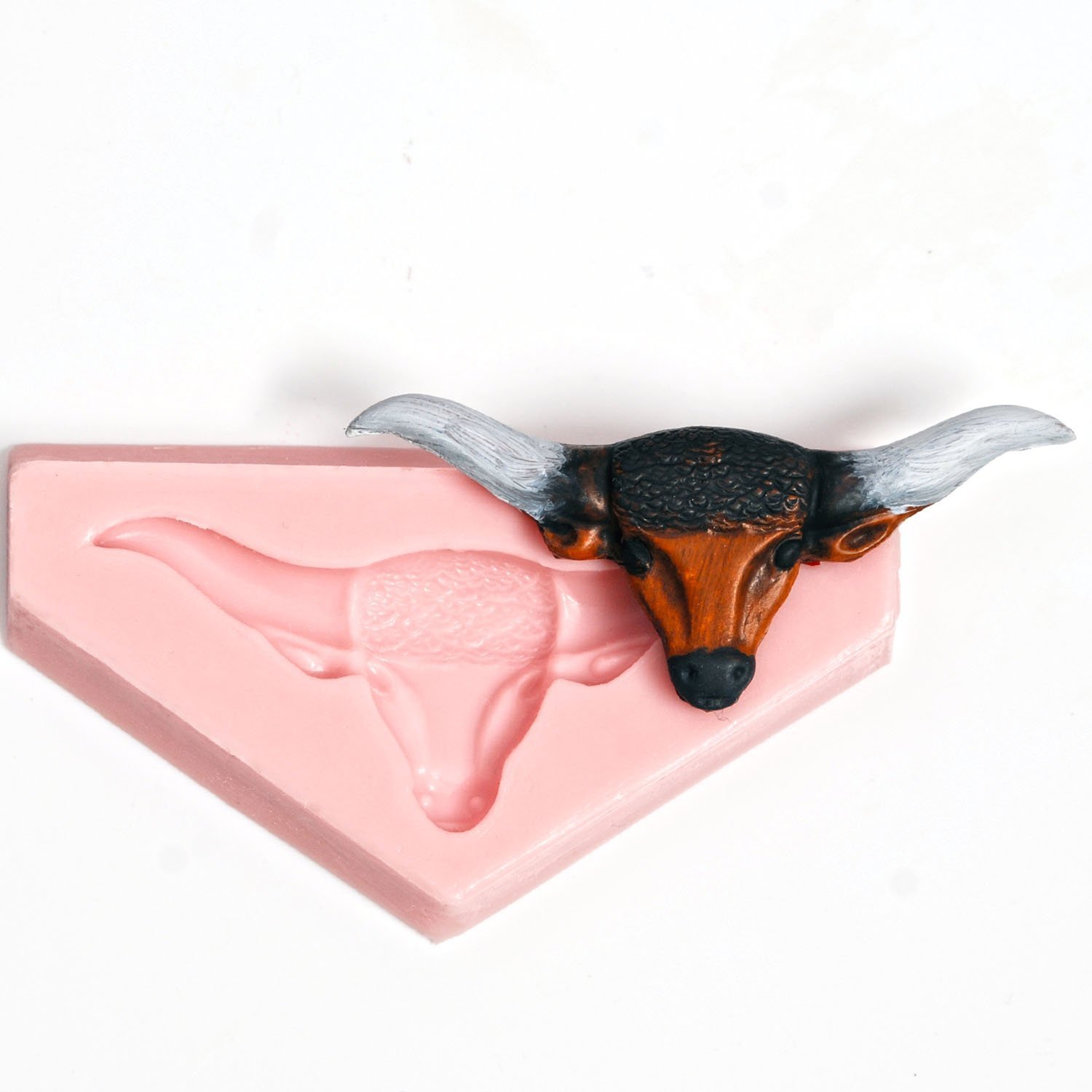 Long Horn Steer Silicone Mold Food Safe Mold Craft Jewelry Mold ...