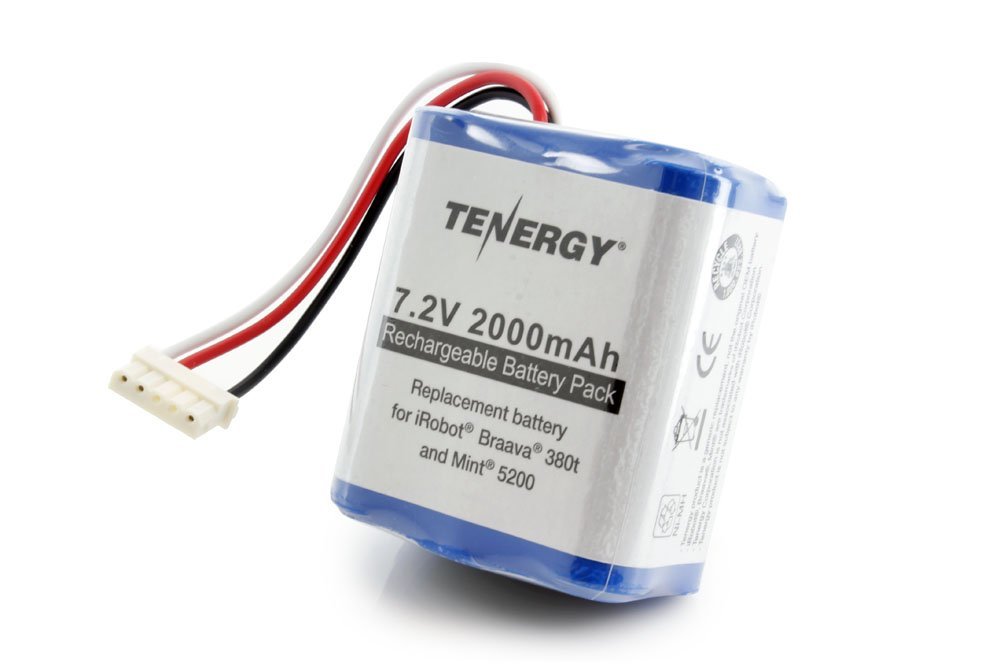 Tenergy 7.2V 2000mAh Replacement Battery for iRobot® Braava® 380t ...