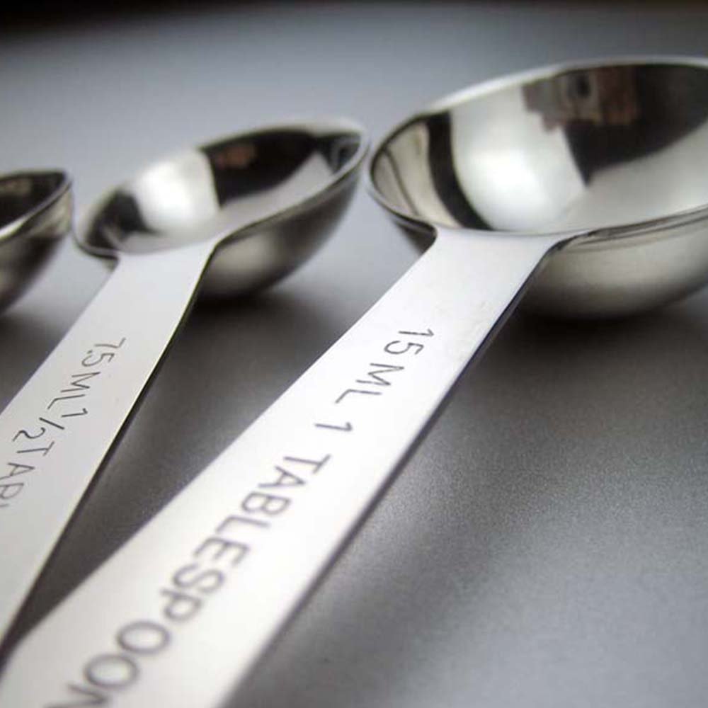 SIO Set of 5 Stainless Steel Measuring Spoons Accurate Spoons Coffee ...