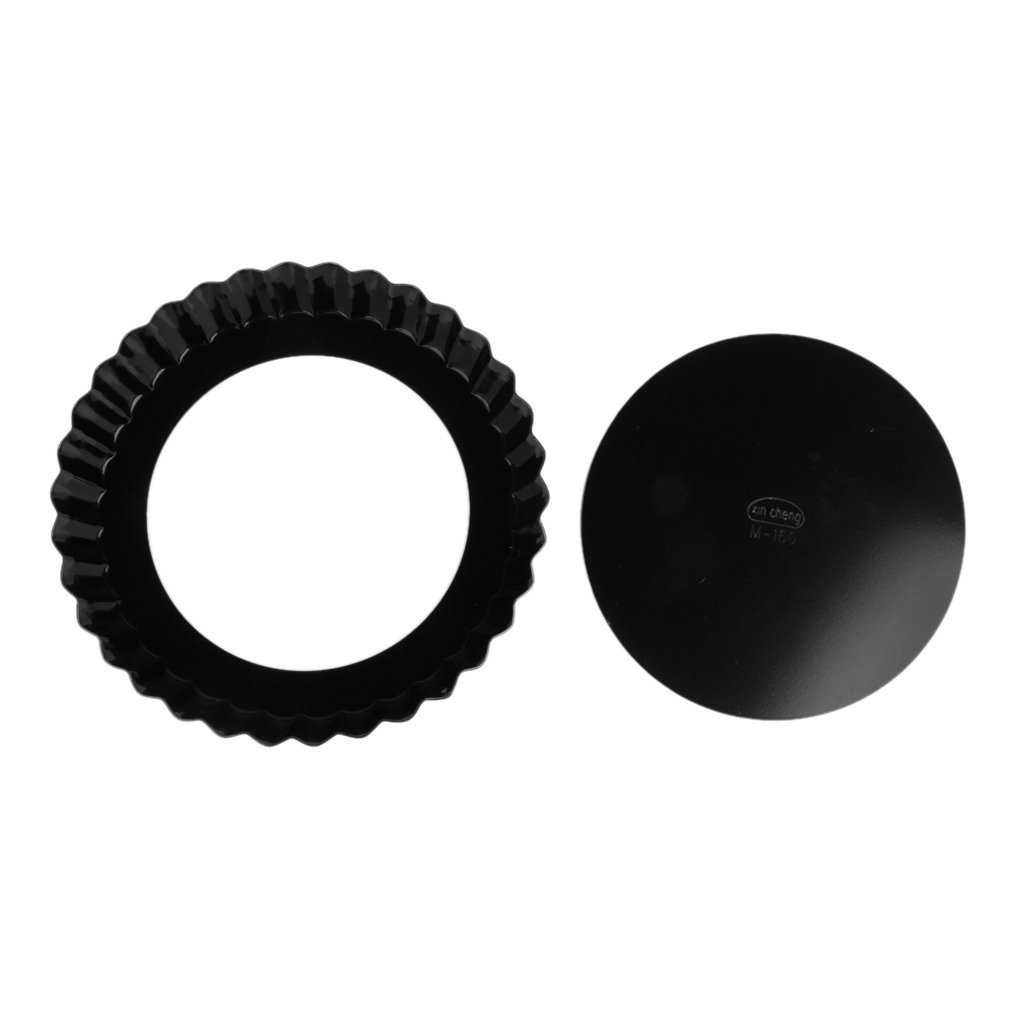 Round Tart Pie Tin Removable Bottom Pan Mould Black (10 IN) free image ...