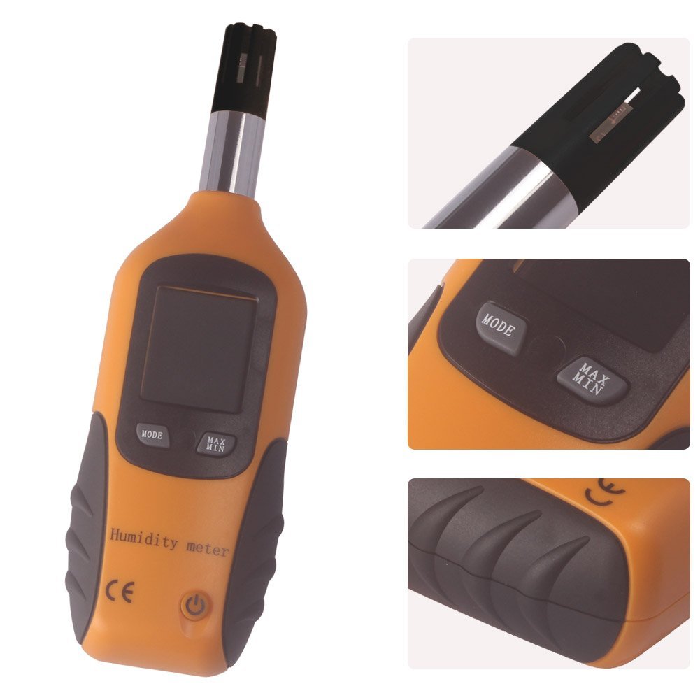 E_Global LCD Digital Psychrometer Mini Temperature and Humidity Meter ...