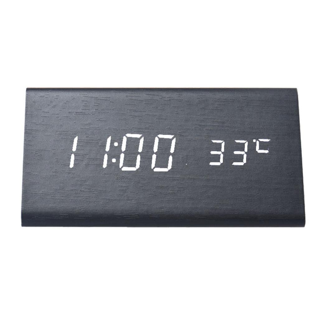 DZT1968® Sounds Control LED Electronic Desktop Digital Alarm Clock With ...