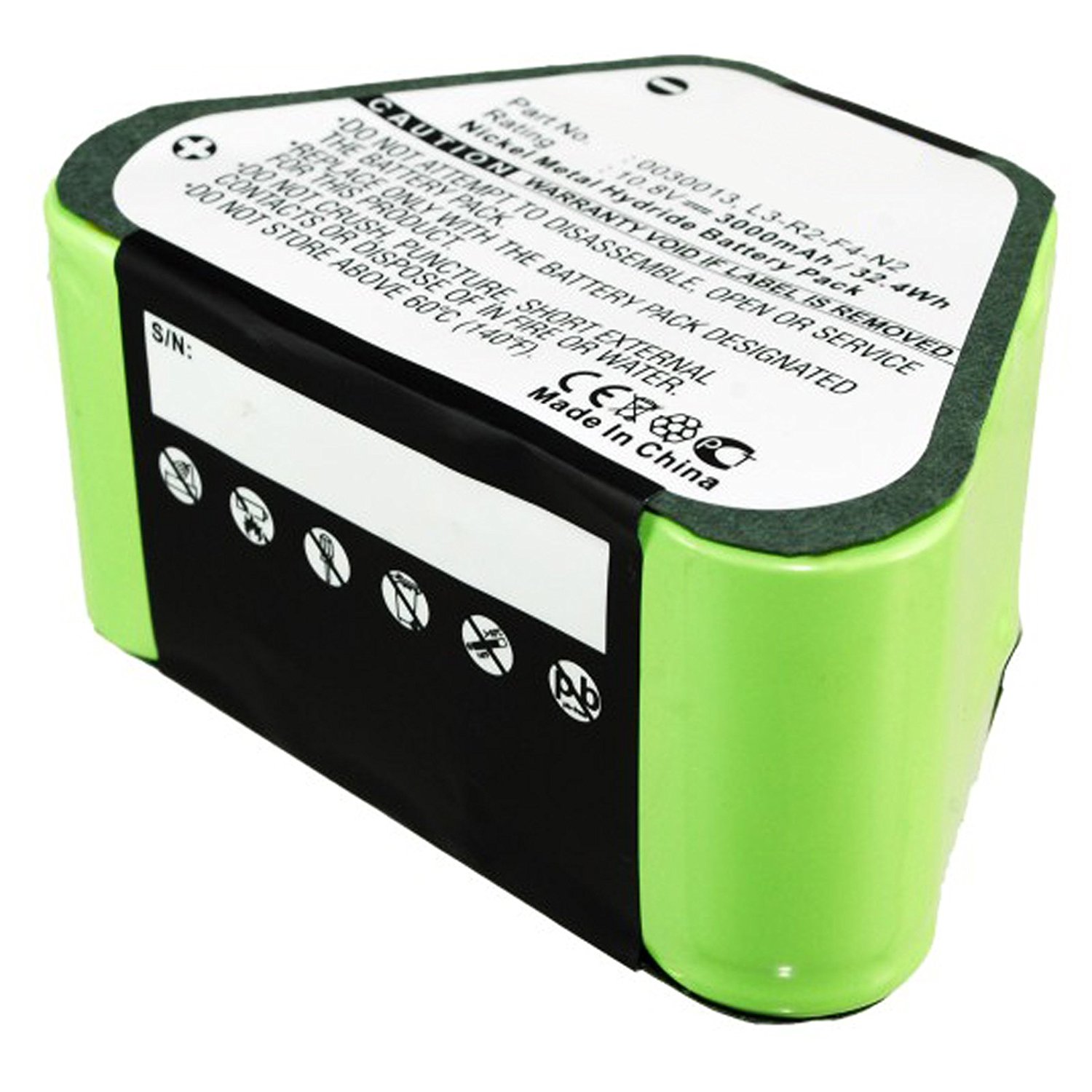 3x 10.8V Battery Replaces DIRT DEVIL 0030013 L3-R2-F4-N2 Fits M030 ...