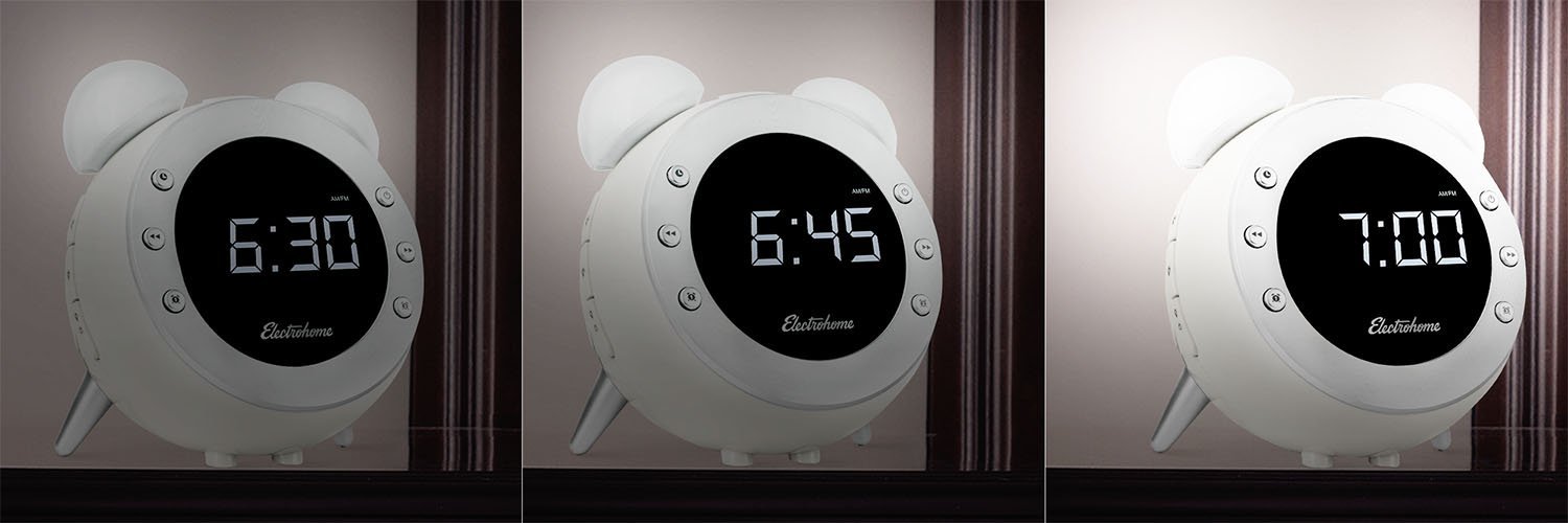 Electrohome Retro Alarm Clock Radio with Motion Activated Night Light ...